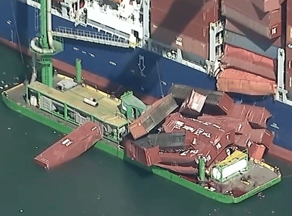 Nearly 70 Shipping Containers Fall In Ocean At Port Of Long Beach ...